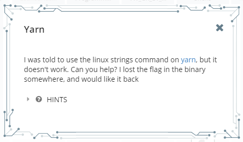 PicoCTF 2017 - Yarn #appsec #infosec #ctf - thefluffy007